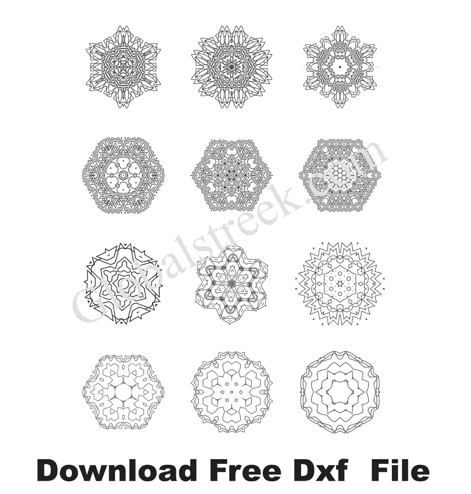 Free Mandala Laser Cutting Design DXF Files Download - GlobalStreek