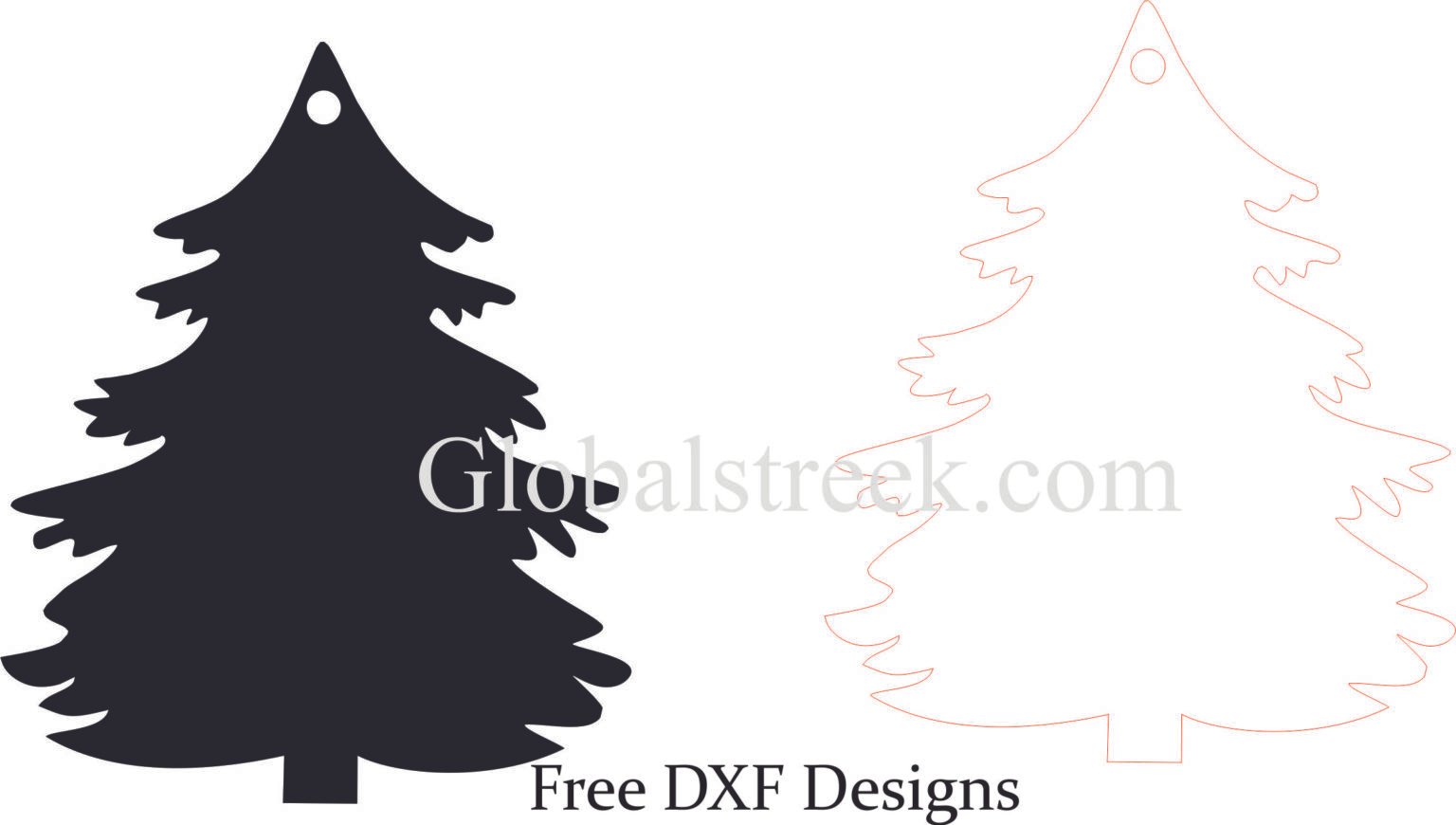 Christmas Tree Ornament – Free Laser Cut DXF File Download | DXF File ...