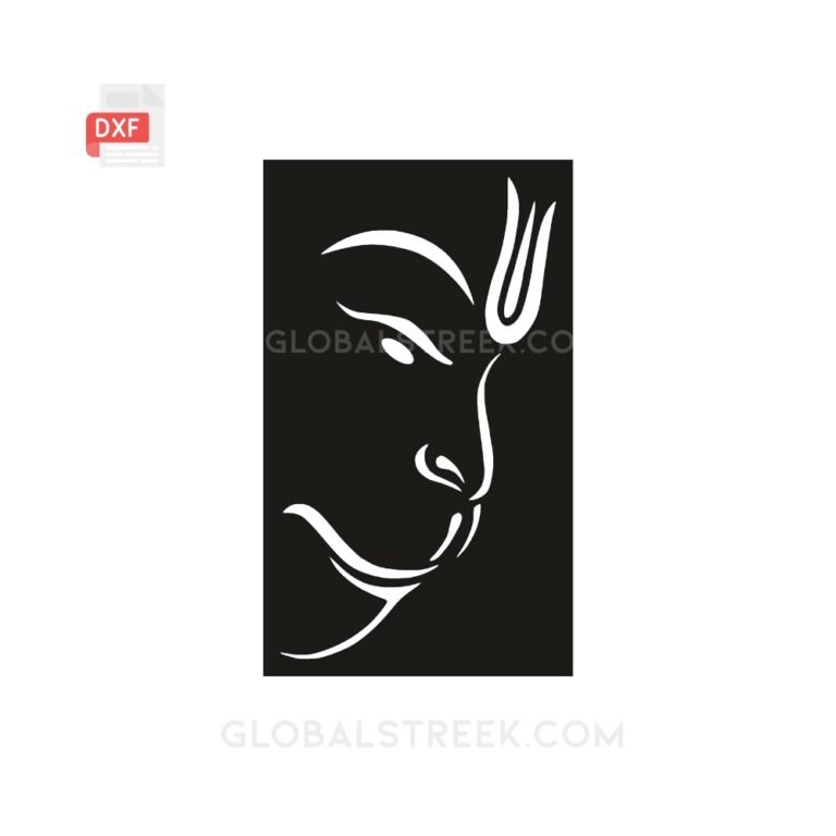 Hanuman Laser Stencil Vector Design | DXF File