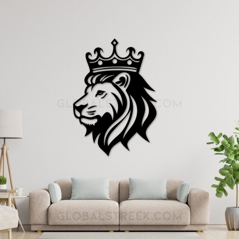 Download DXF File for Lion Wall Art
