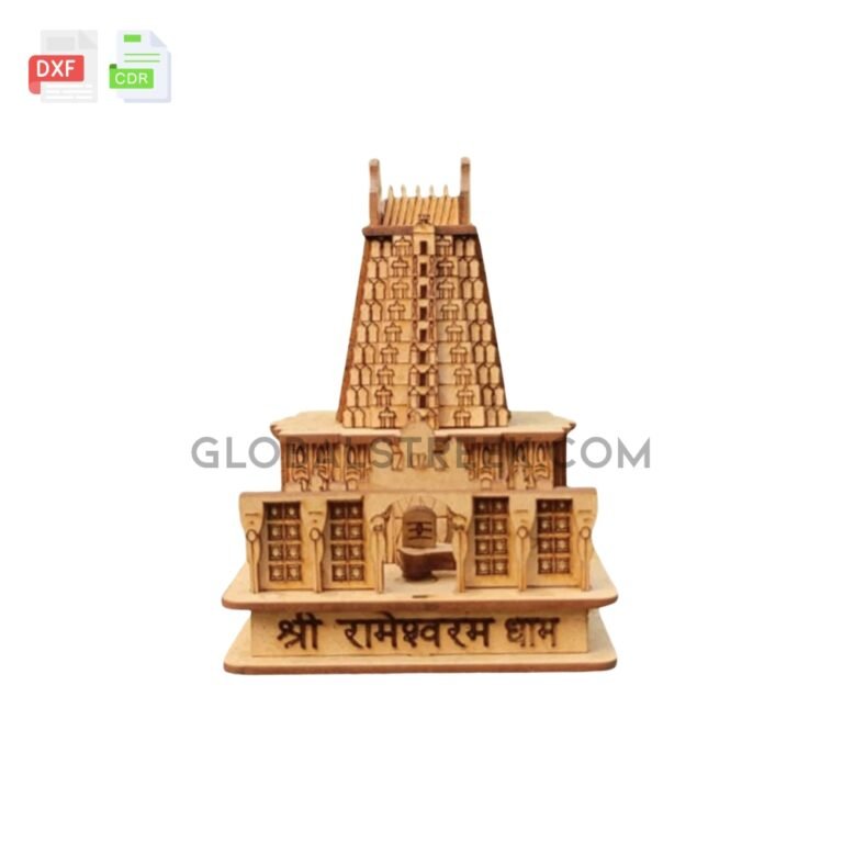 Rameshwaram Dham Mandir Laser Cutting File – Indian Temple Laser ...