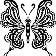 Butterfly Tattoo Laser Cutting File