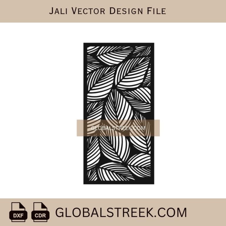 Floral Jali Design DXF File for Laser Cutting | CNC Decorative Jali ...