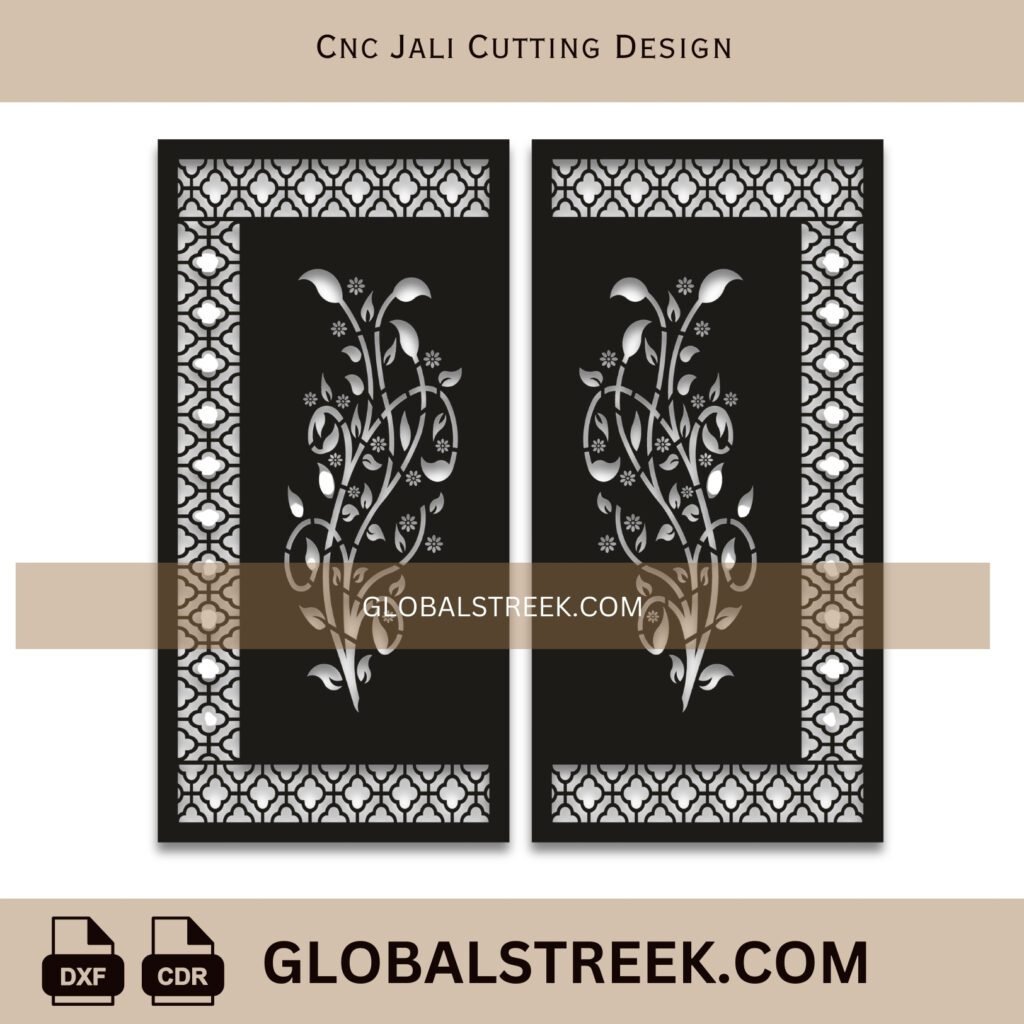 CNC Jali Cutting Design – Decorative Jali Pattern for Laser & CNC
