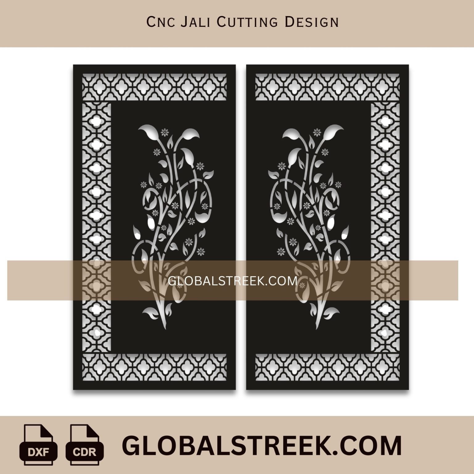 CNC Jali Cutting Design – Decorative Jali Pattern for Laser & CNC